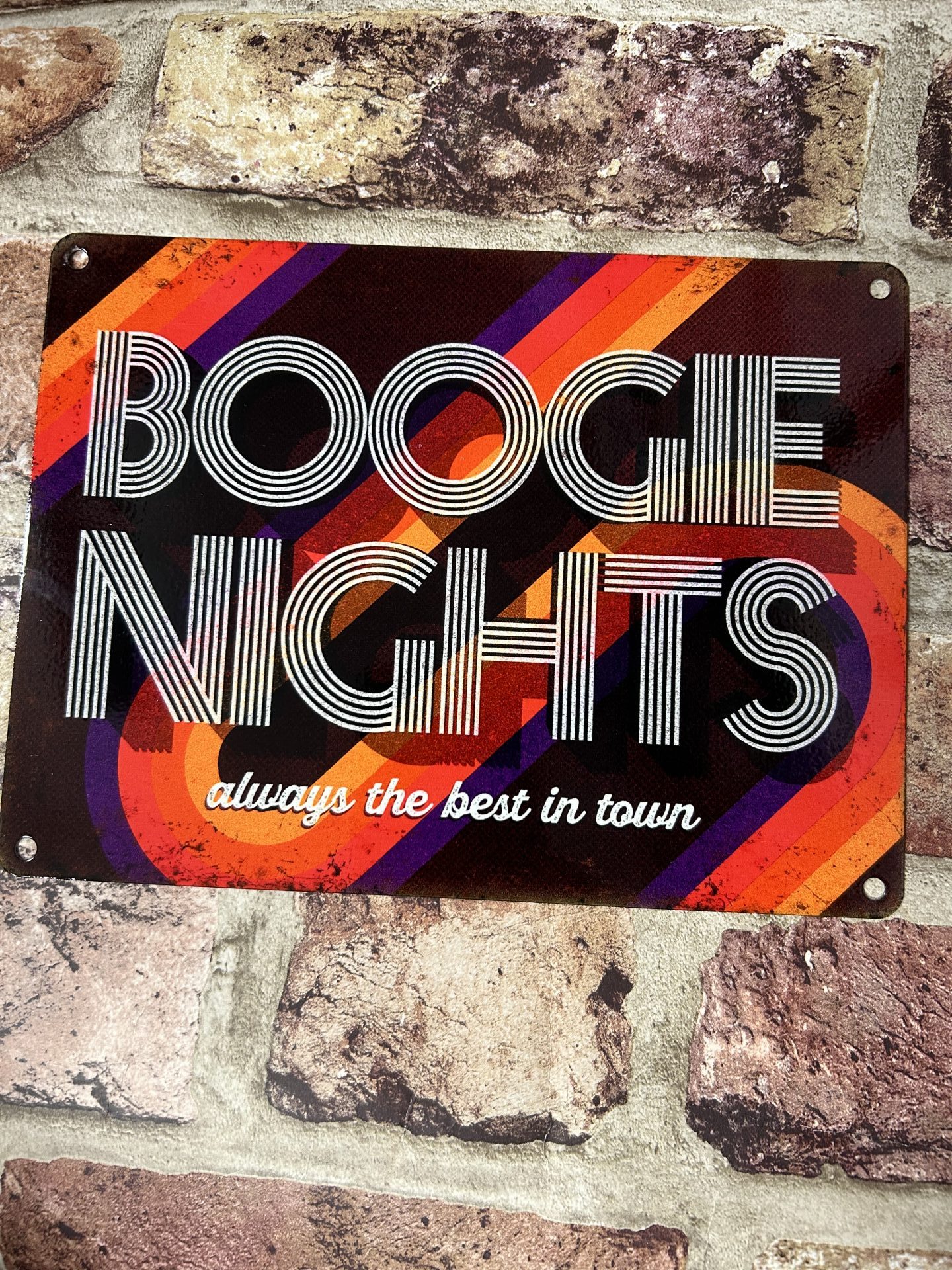 Metal Sign, Boogie Nights, Small – Then, quirky and retro gifts and ...