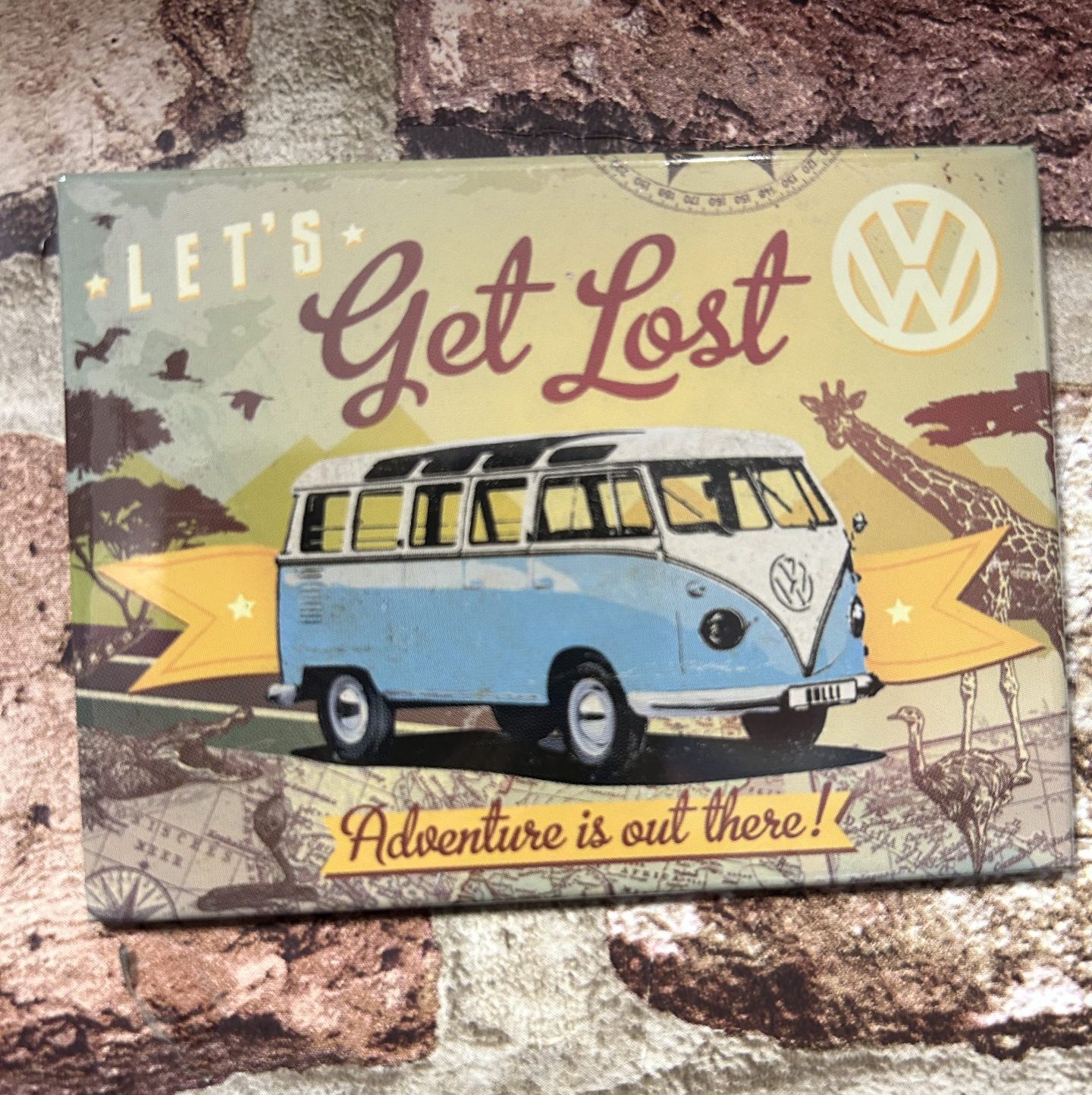 Fridge Magnet, Retro VW Bulli / Camper Let’s Get Lost – Then, quirky ...
