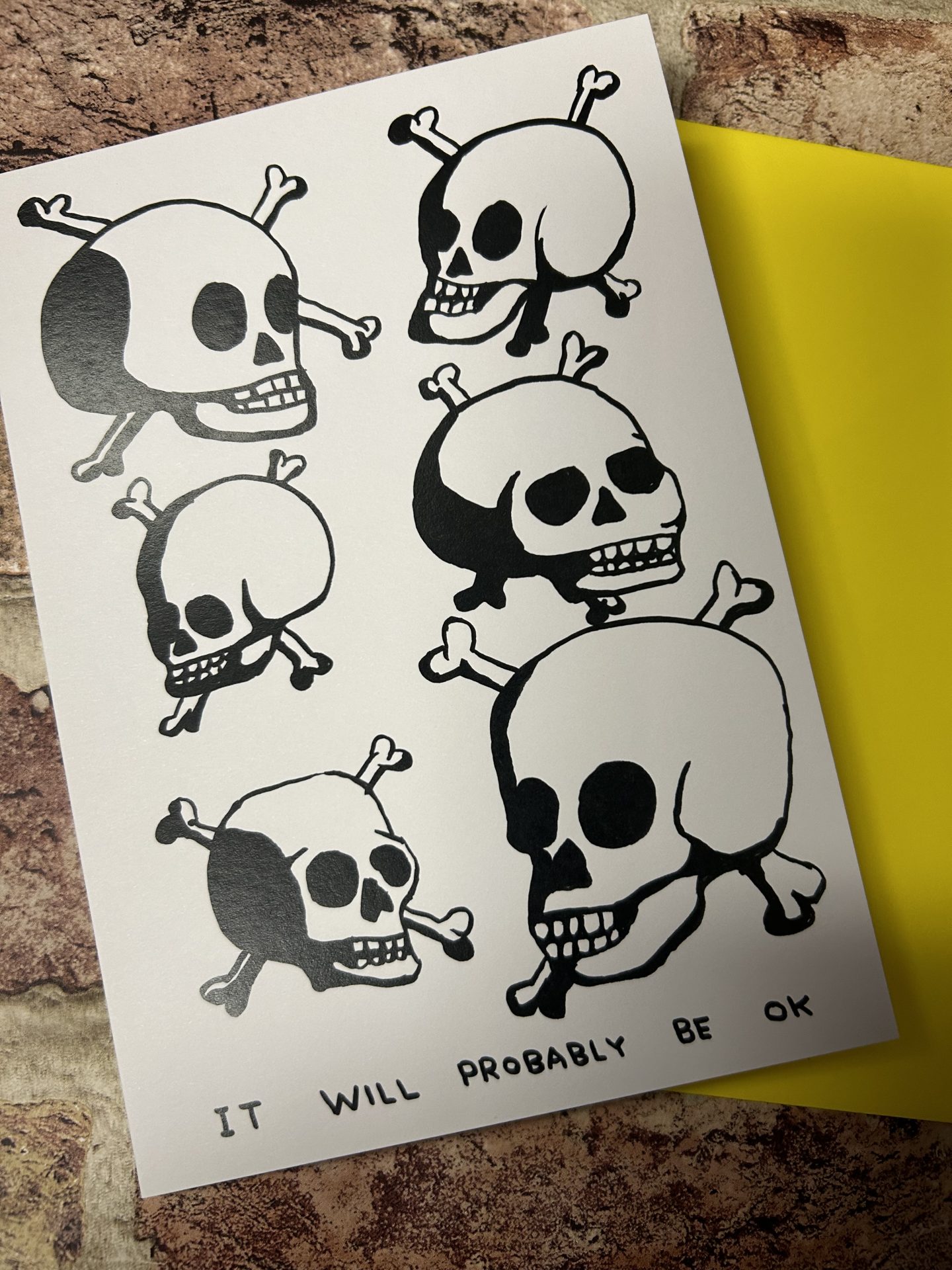 David Shrigley Card “It Will Probably Be Ok” – Then, quirky and retro ...