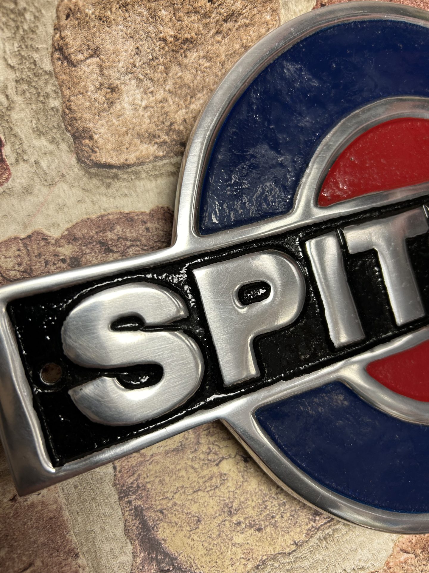 Spitfire Polished Aluminium Wall Plaque / Sign – Then, quirky and retro ...