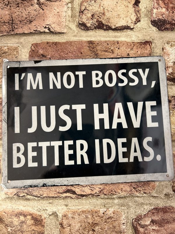 Metal Sign Aluminium, I’m Not Bossy I Just Have Better Ideas 6″ x 8 ...