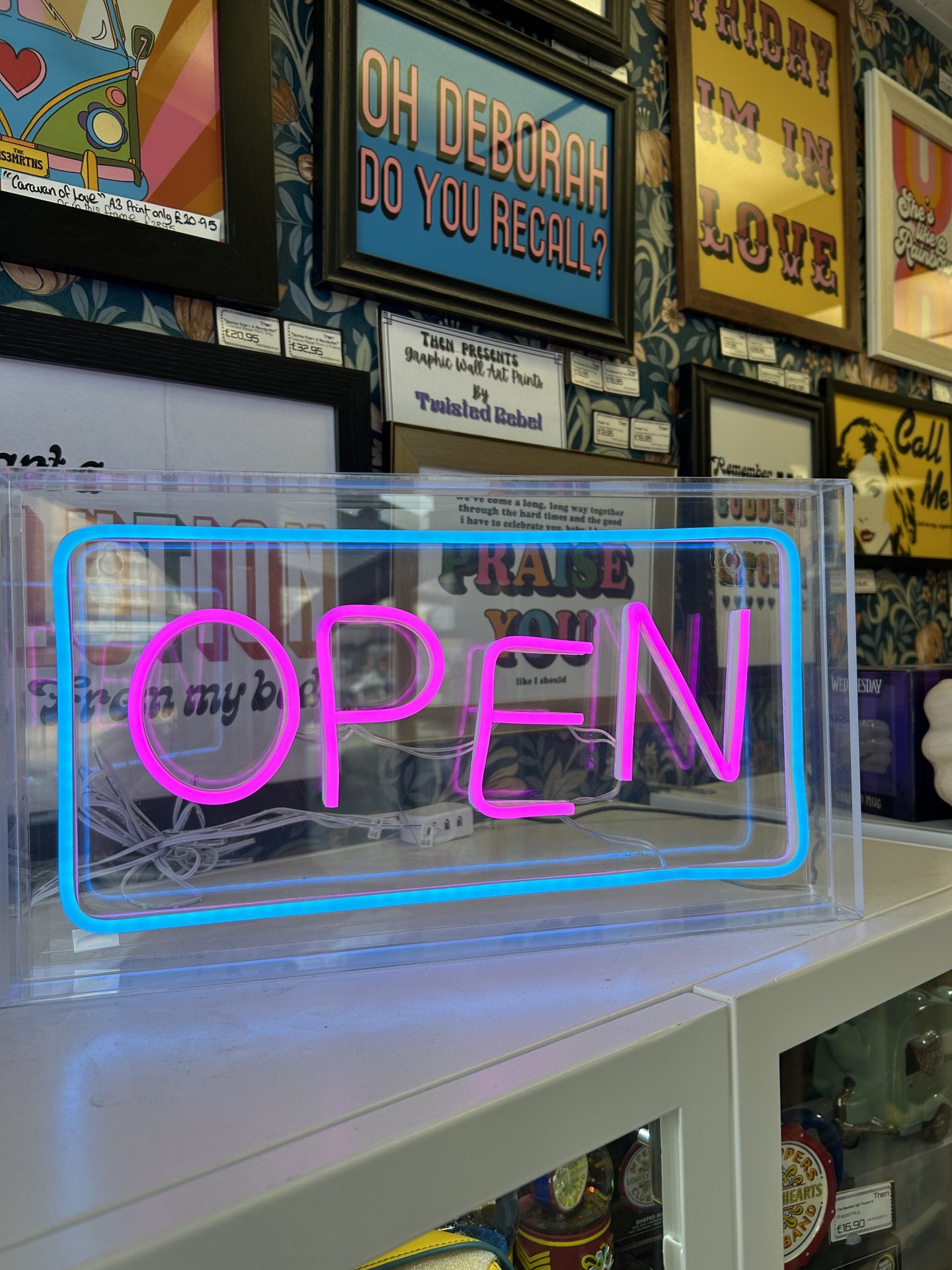 Led Neon Acrylic Box Sign Open – Then, quirky and retro gifts and ...