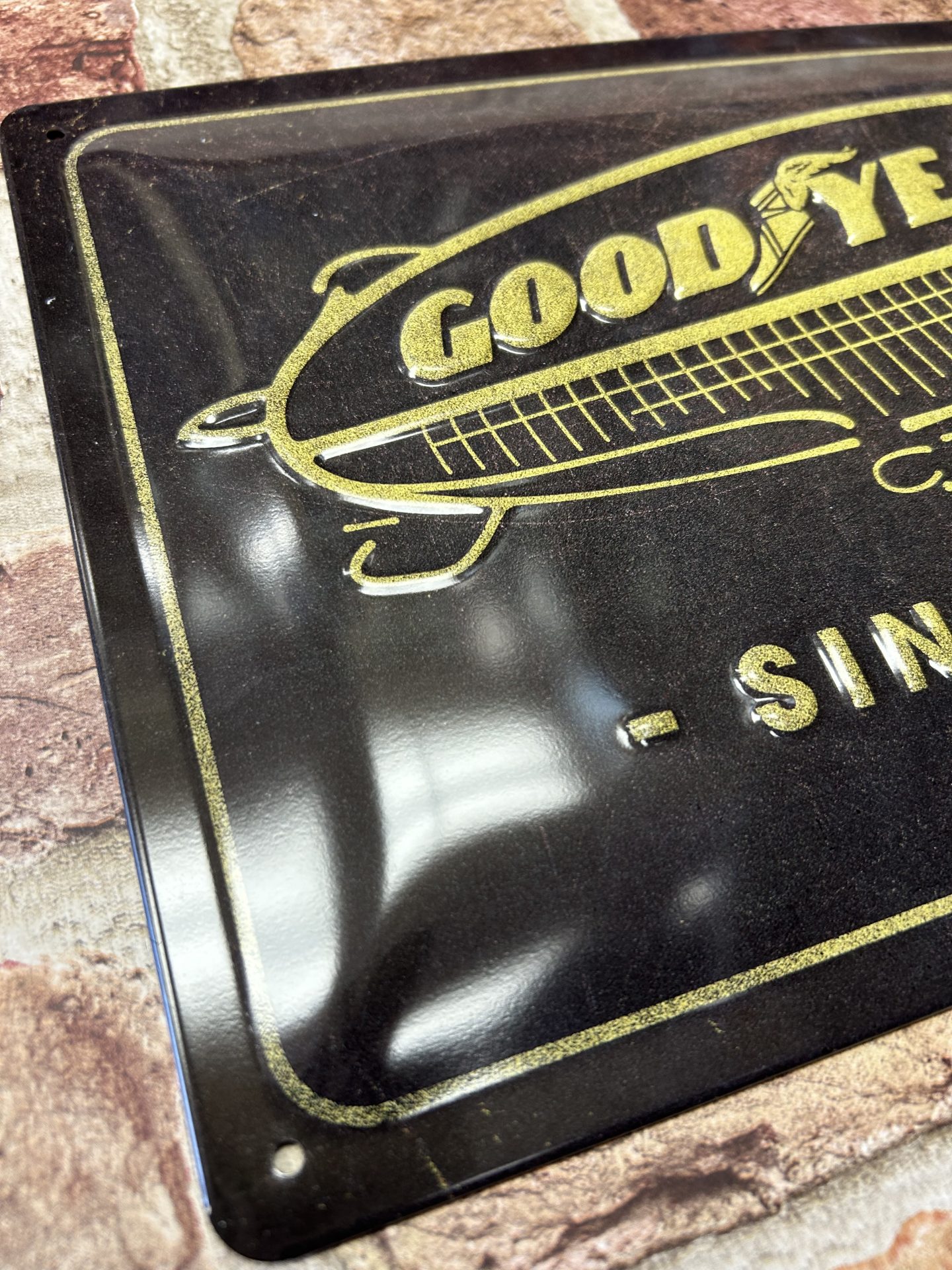 Metal Sign Embossed, Goodyear Blimp Since 1925 – Then, quirky and retro ...
