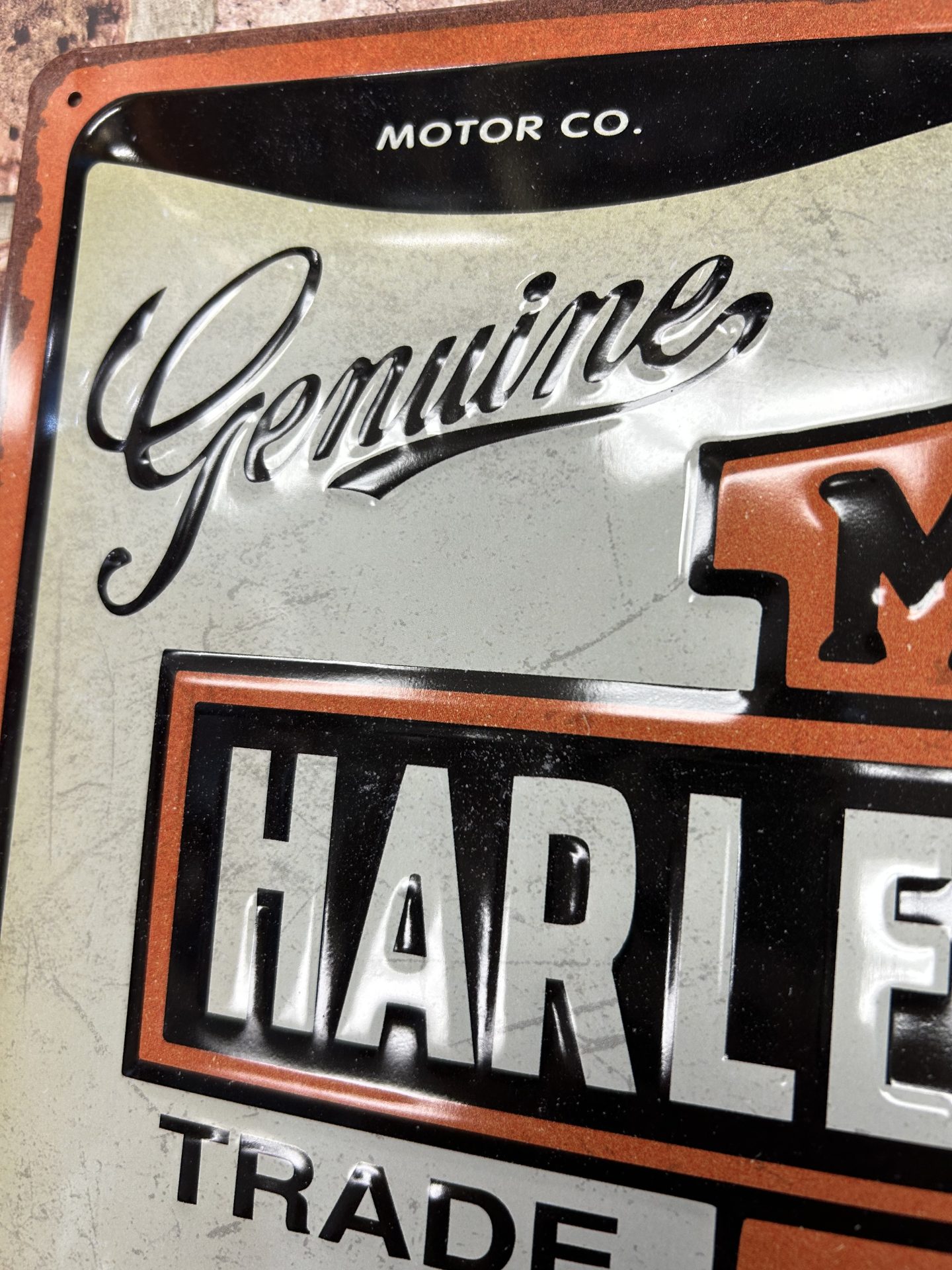 Metal Sign Embossed Large, Harley Davidson Genuine Parts and ...