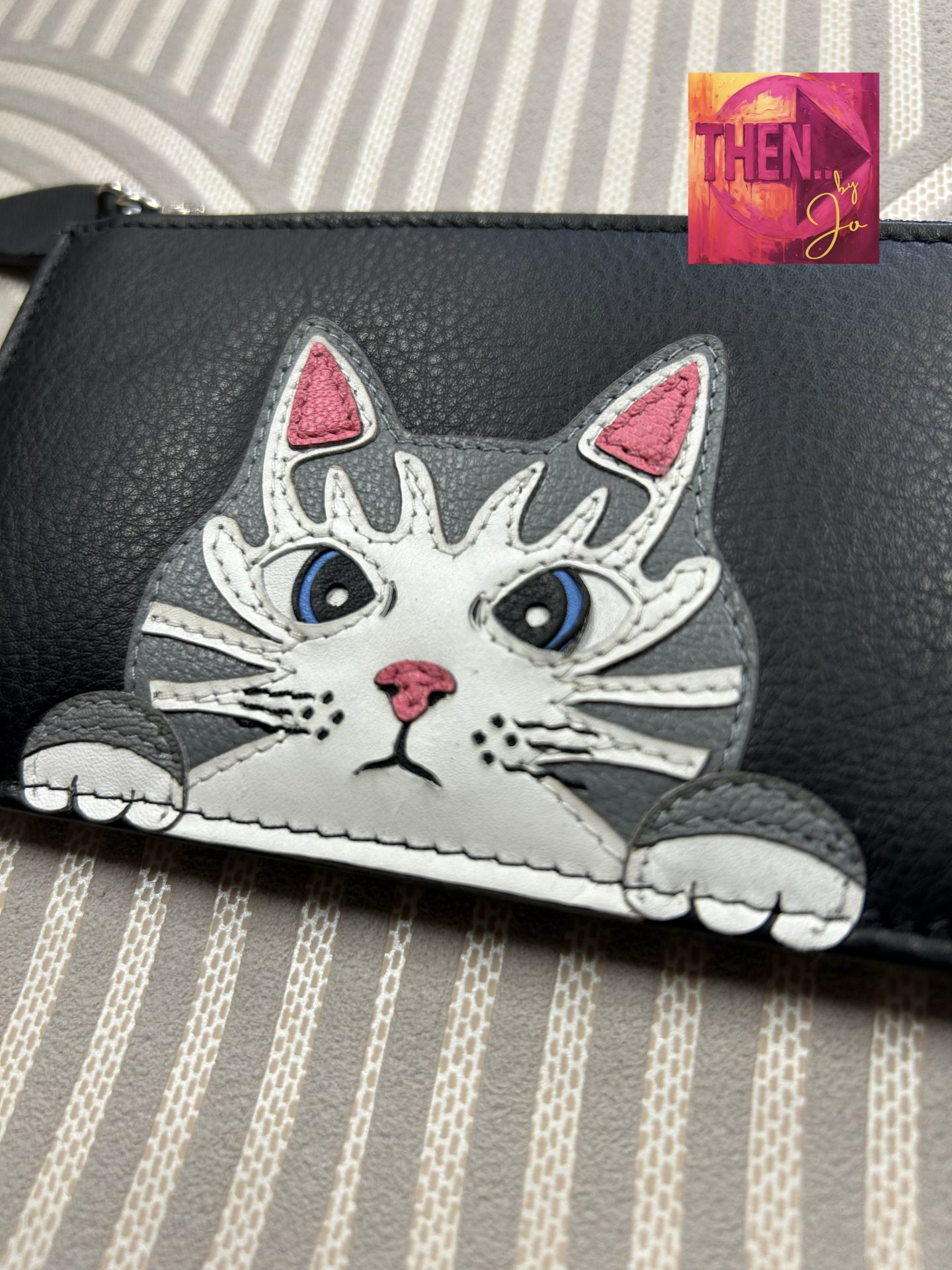 Grey Tabby Cat Black Coin Purse – Then, quirky and retro gifts and ...