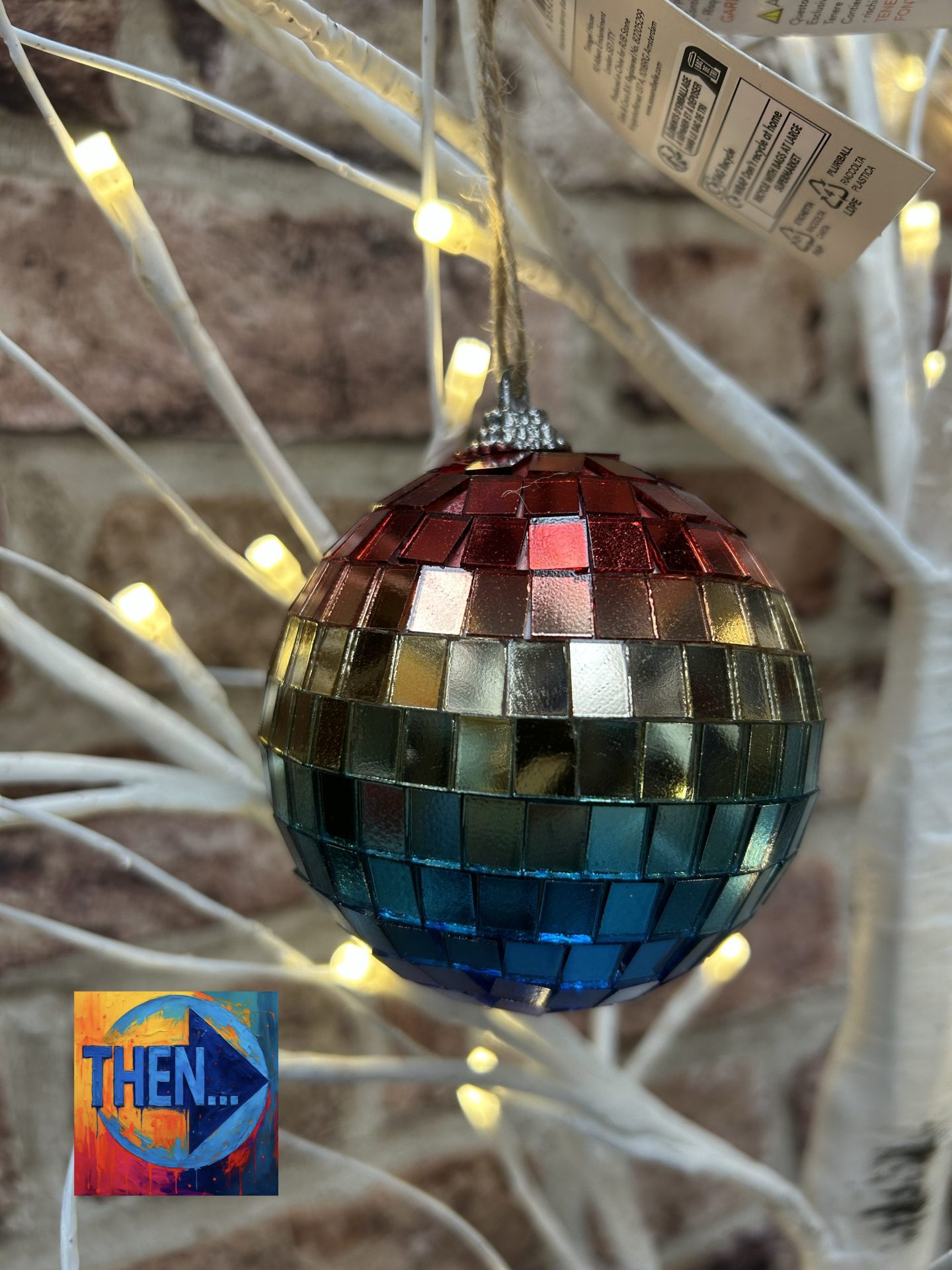 Rainbow Mirror Ball Large Decorative Hanging Bauble Decoration – Then ...