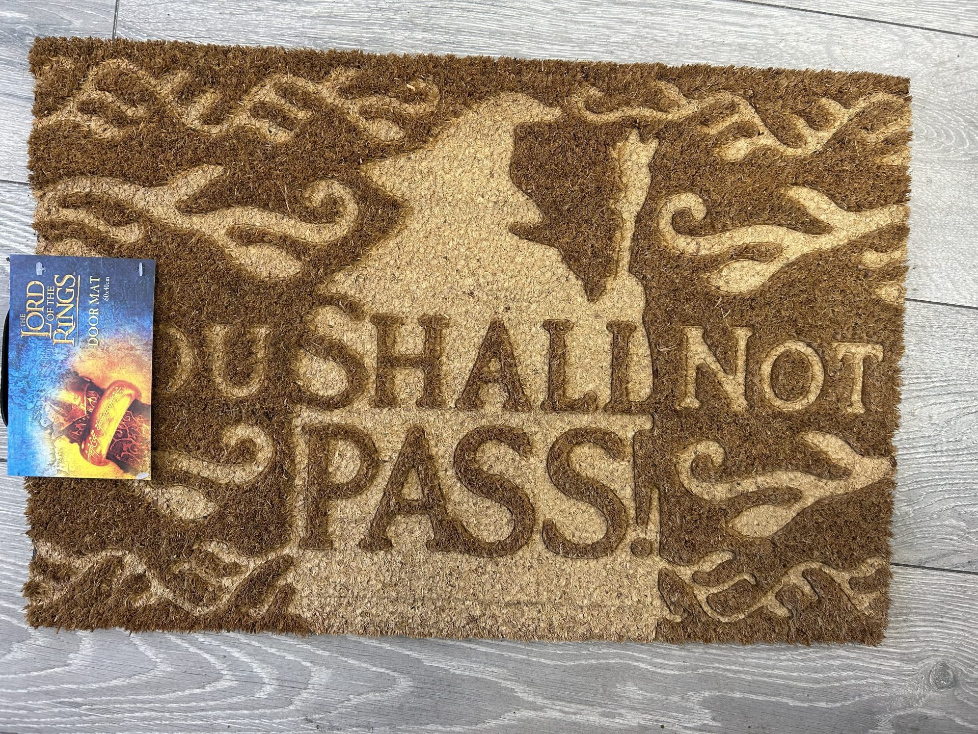 Door Mat, Lord Of The Rings You Shall Not Pass Embossed Pattern – Then ...