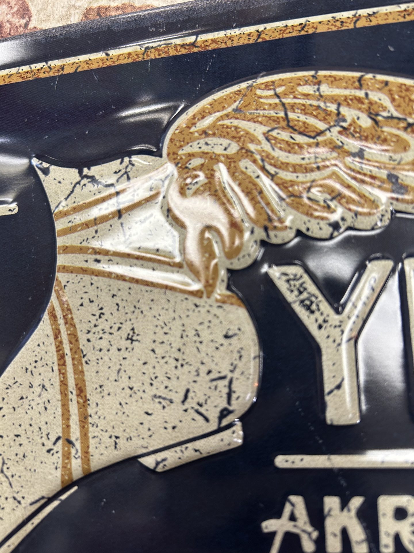 Metal Sign Embossed, Goodyear Winged Foot Logo – Then, quirky and retro ...
